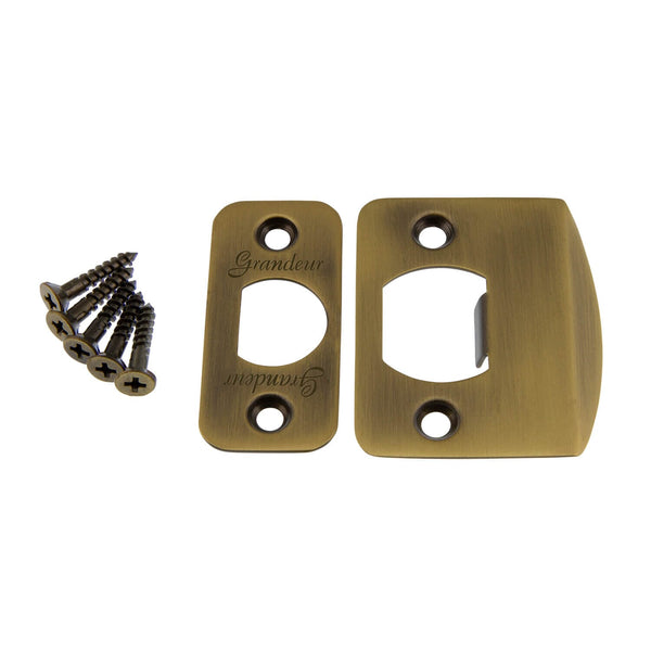 Round Latch Kit in Vintage Brass - Grandeur Hardware