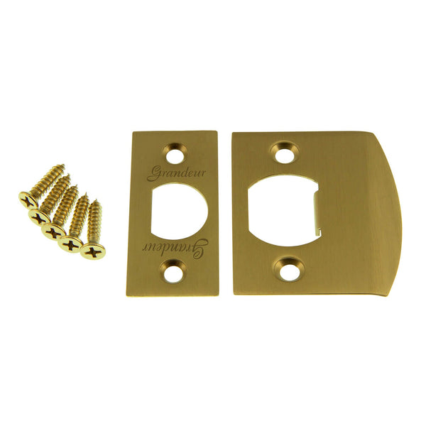 Square Latch Kit in Satin Brass - Grandeur Hardware