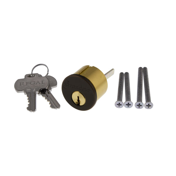Deadbolt Cylinder and Cover with Key Code in Timeless Bronze - Grandeur ...