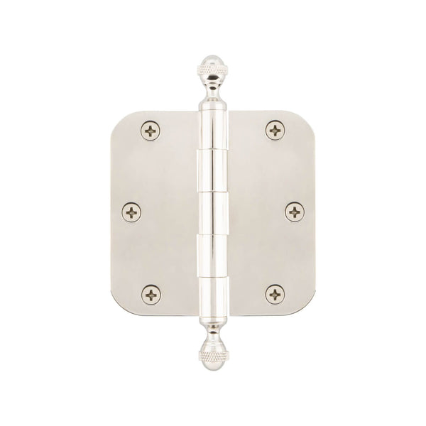 3.5" Acorn Tip Residential Hinge with 5/8" Radius Corners in Polished ...