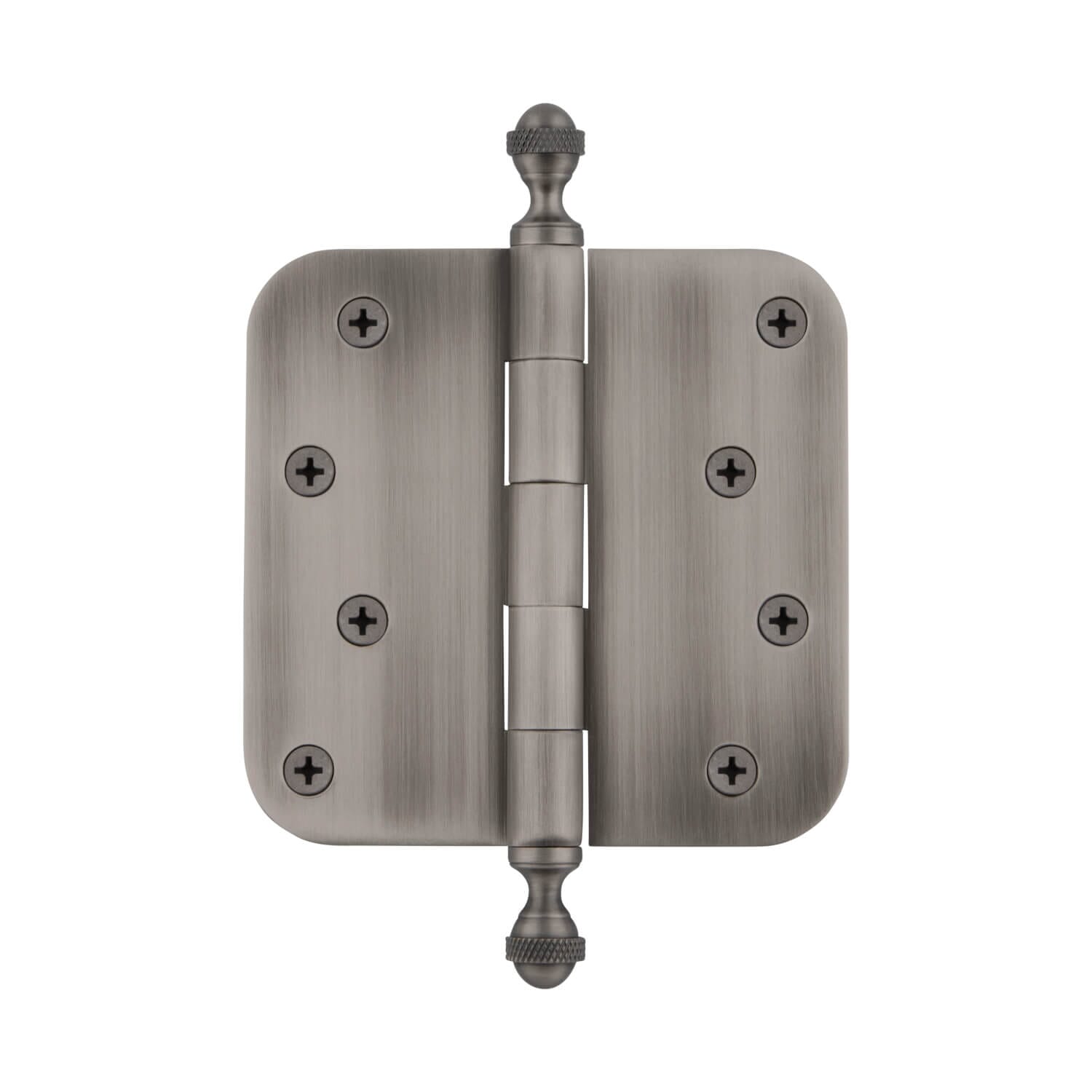 4" Acorn Tip Residential Hinge with 5/8" Radius Corners in Antique Pew ...