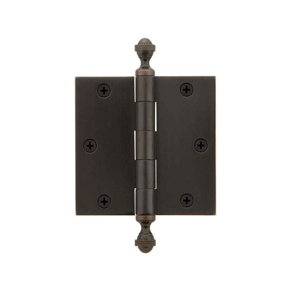 3.5" Acorn Tip Residential Hinge with Square Corners in Timeless Bronz ...