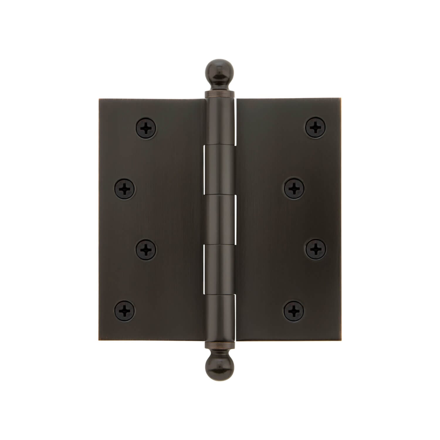 4" Ball Tip Residential Hinge with Square Corners in Timeless Bronze ...