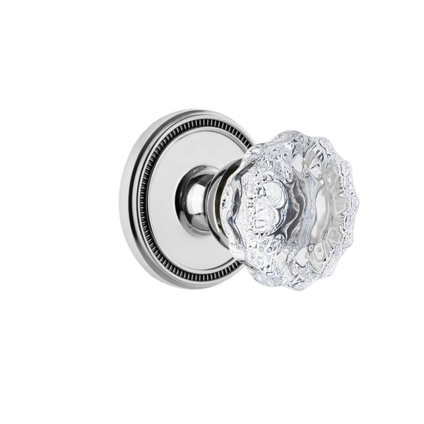 Soleil Rosette with Fontainebleau Crystal Knob in Bright Chrome ...