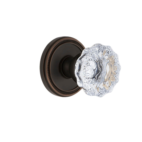 Soleil Rosette with Fontainebleau Crystal Knob in Timeless Bronze ...
