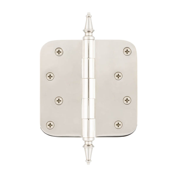 4" Steeple Tip Residential Hinge with 5/8" Radius Corners in Polished ...